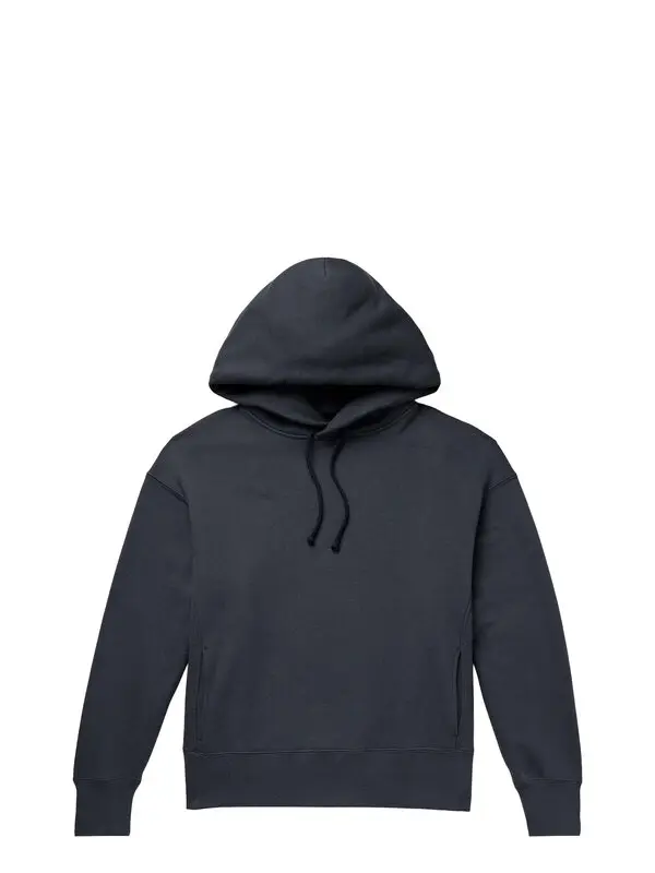 STOFFA Cotton-jersey Hoodie - Navy