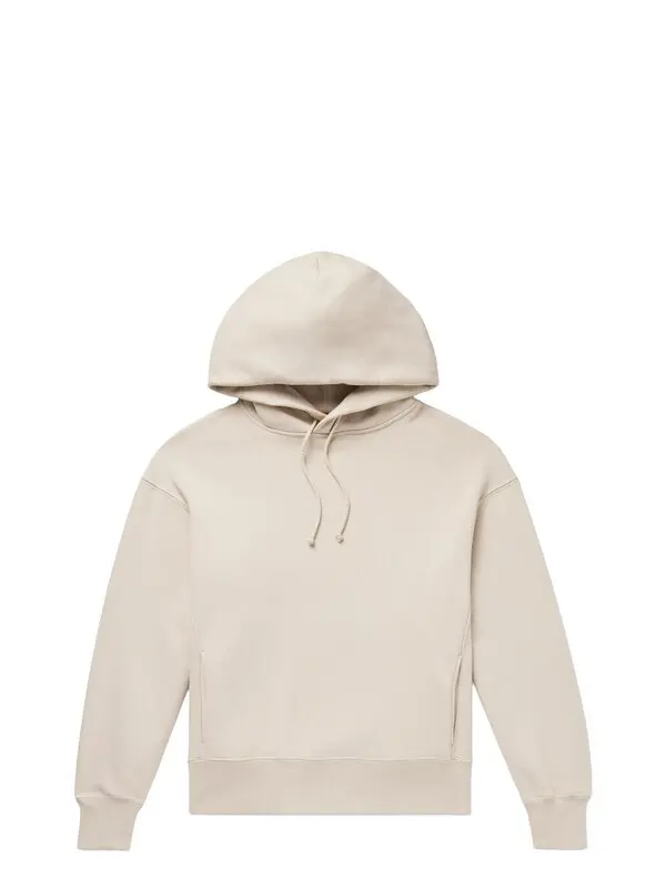 STOFFA Cotton-jersey Hoodie - Neutrals
