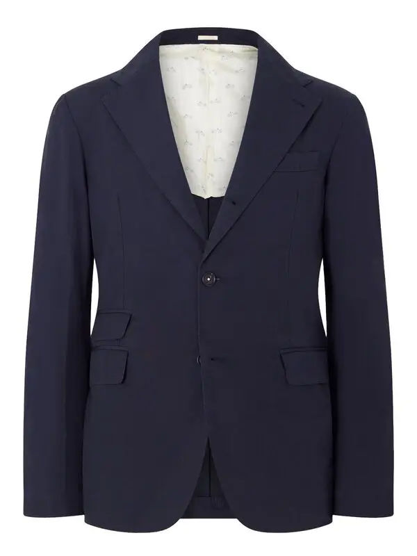 Massimo Alba Catch2 Cotton Suit Jacket - Blue