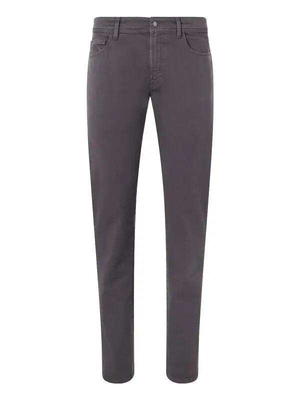 Canali Straight-leg Garment-dyed Jeans - Gray
