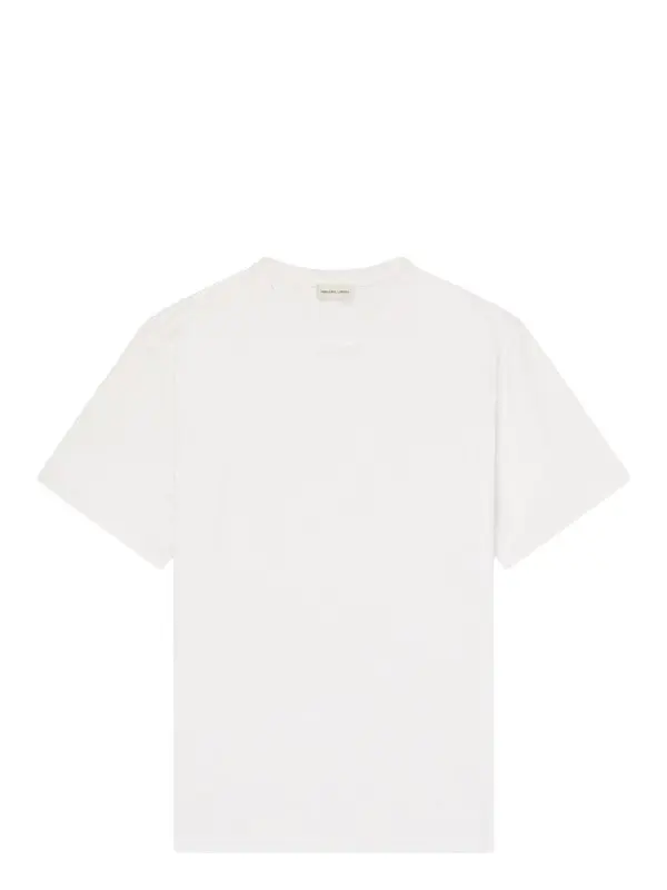 Frescobol Carioca Dinis Linen-blend T-shirt - White