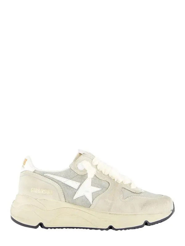 GOLDEN GOOSE Leather Star And Heel Sneakers - Beige