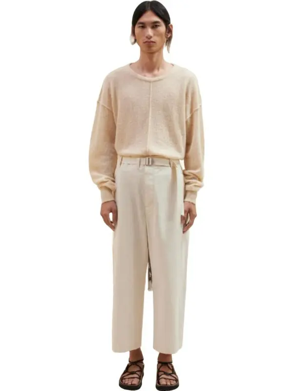 LEMAIRE Seamless Belted Pants - Cream
