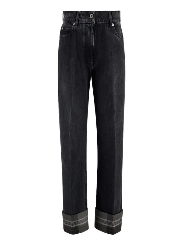 FERRAGAMO Turn-up Jeans - Black