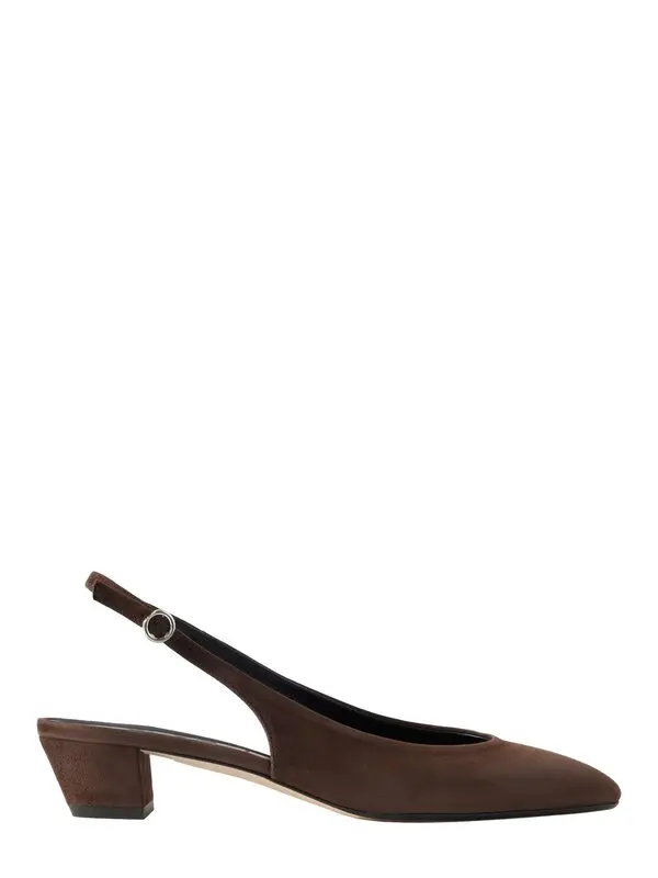 AeydĒ Celeste Suede Pumps - Chocolate