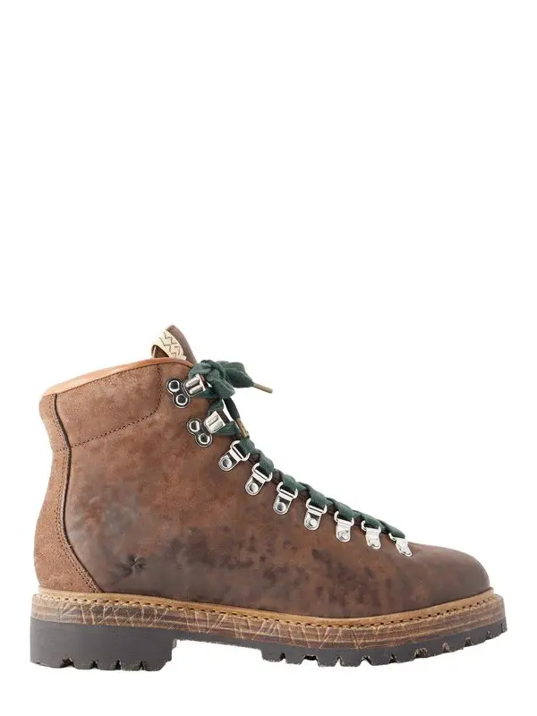 Visvim Whymper Folk Distressed Leather Boots - Brown
