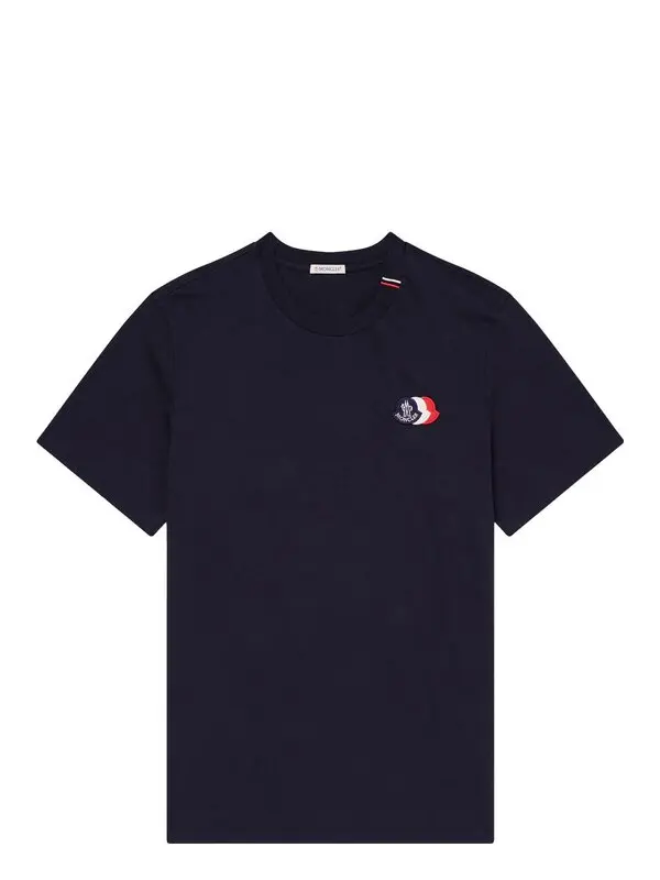 Moncler Logo-appliquéd Cotton-jersey T-shirt - Blue