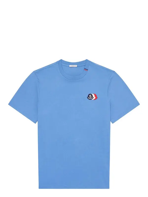 Moncler Logo-appliquéd Cotton-jersey T-shirt - Blue