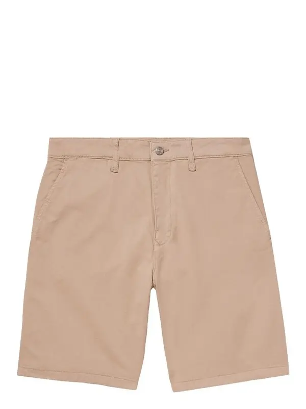 Nn07 Aden 1923 Straight-leg Organic Cotton-blend Twill Shorts - Neutrals