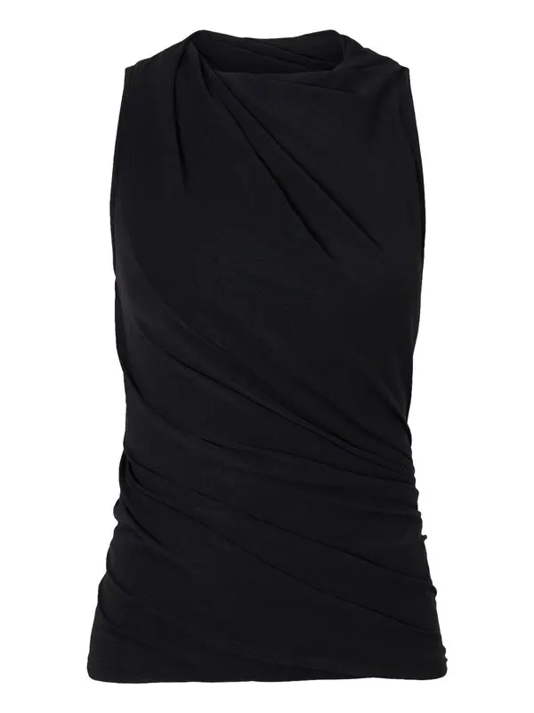 Rick Owens Gathered Stretch-jersey T-shirt - Black