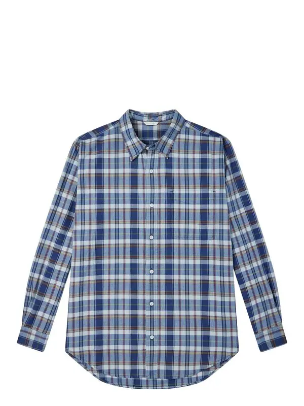 Aimé Leon Dore Checked Cotton Shirt - Blue