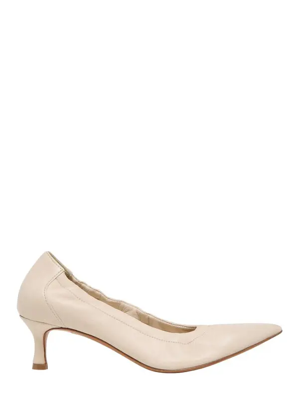 DOLCEVITA Celtin Kitten Heel Pumps - Off White Leather