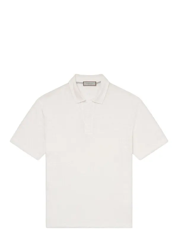 Canali Linen Polo Shirt - White