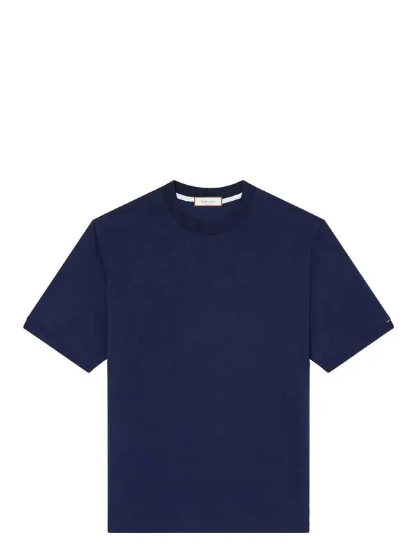 Canali Cotton-jersey T-shirt - Blue