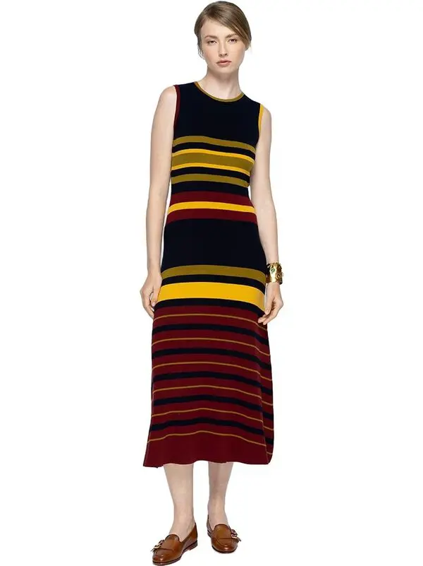 PAULA Name Rian Multi Stripes Knitted Dress - Multicolour