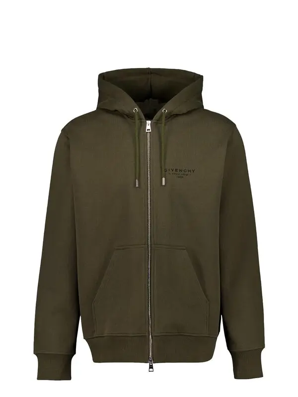 Givenchy Zipped Fleece Sweatshirt - Green
