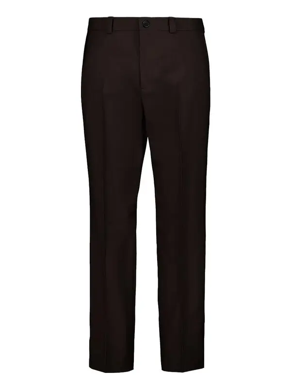 Gucci Wool Gabardine Straight Trousers - Brown