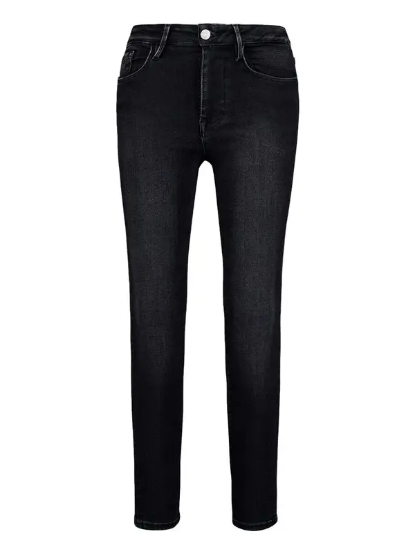 FRAME Le One Skinny Crop Jeans - Black