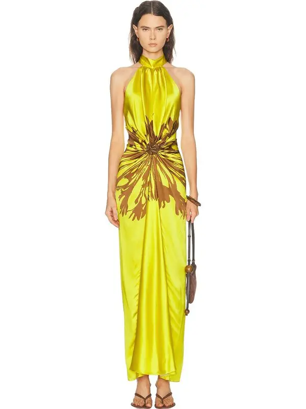Silvia Tcherassi Koori Dress - Yellow Dandelion
