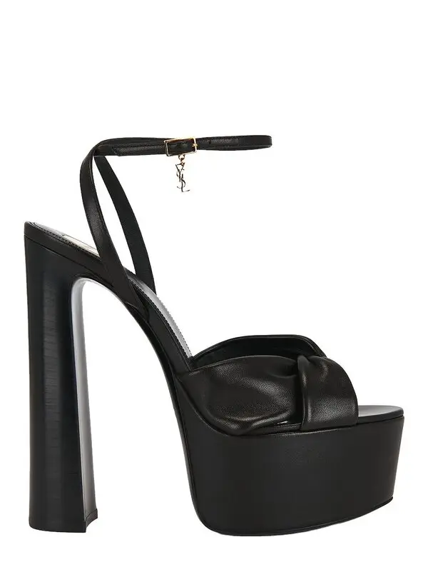 Saint Laurent Franciane Platform Sandal - Harris Eagle Brown