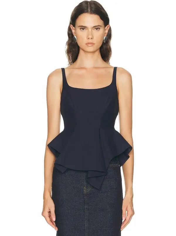 Khaite Loa Top Navy - Dark Navy