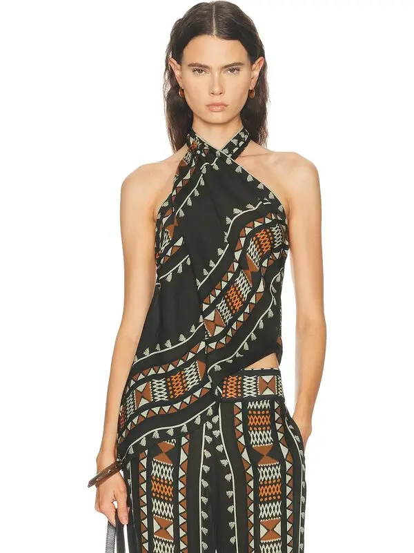 Johanna Ortiz Ancestral Top - Forest Green