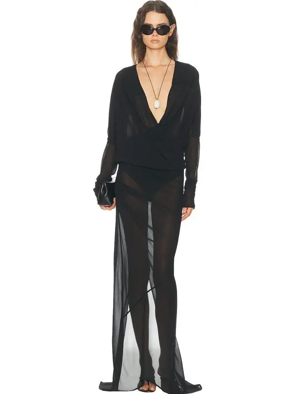 ENTIRE STUDIOS Robe Dress - Black