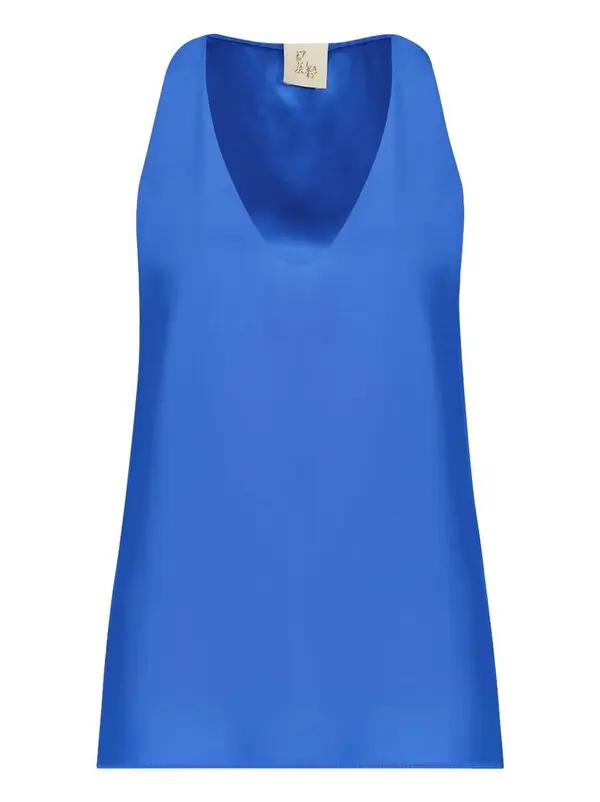 PAULA Serena Silk Tank-top - Blue