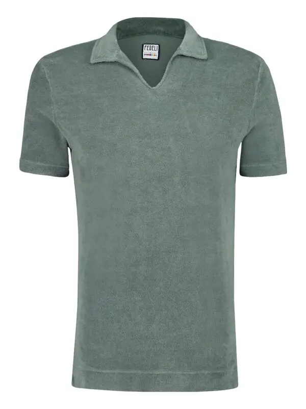 Fedeli Military Peter Terry Light Dusty Short Sleeve Polo - Green