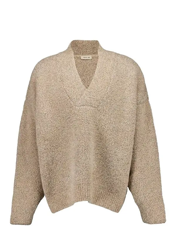 Fear Of God Wool Mohair V-neck Sweater - Beige