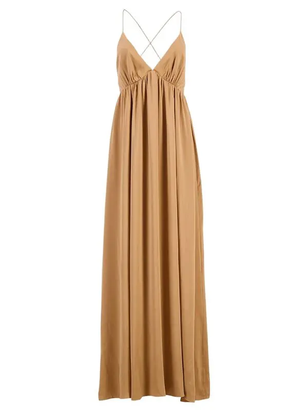 Zimmermann Silk Slip Maxi Dress - Brown