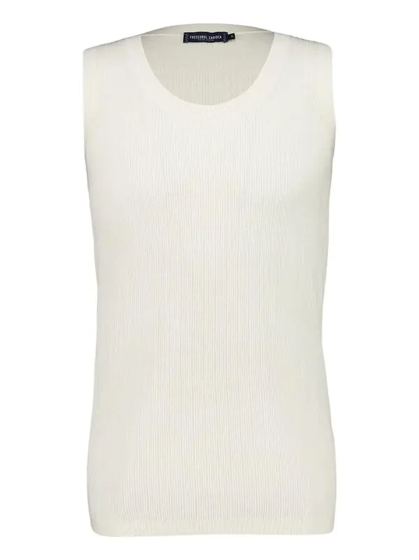 Frescobol Carioca Prado Ribbed Cotton Vest - White