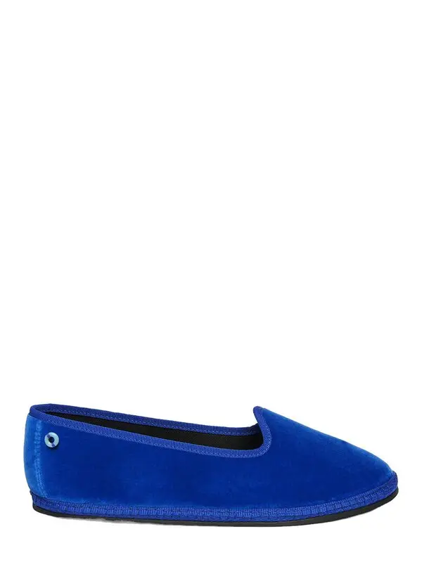 PIEDATERRE Modigliani Velvet Flats - Blue