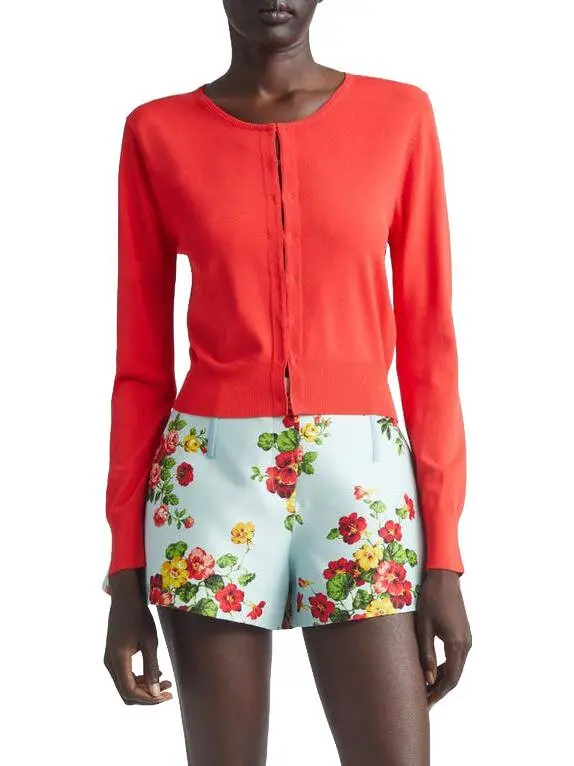 Brandon Maxwell The Ellery Shrunken Cardigan - Red