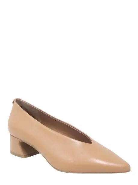Gentle Souls Galleria Pointed Toe Pump - Camel Leather