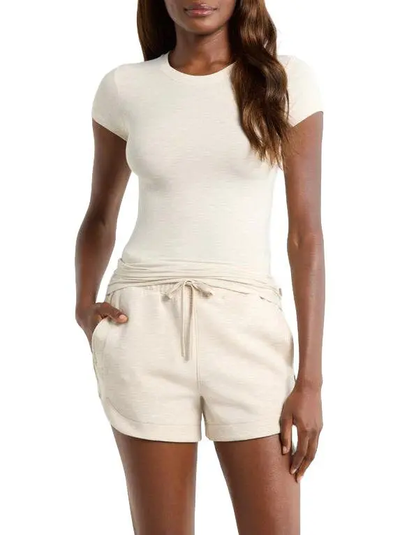 MPG Ribbed Baby T-shirt - Heather Brown Rice