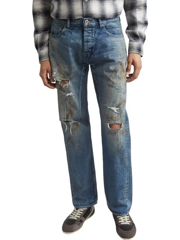 Rick Owens Kurdt Destroyed Jeans - Vintage Wash