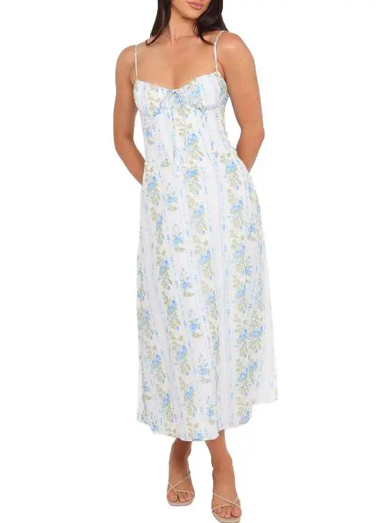 PETAL & PUP Florencia Midi Dress - Blue Floral