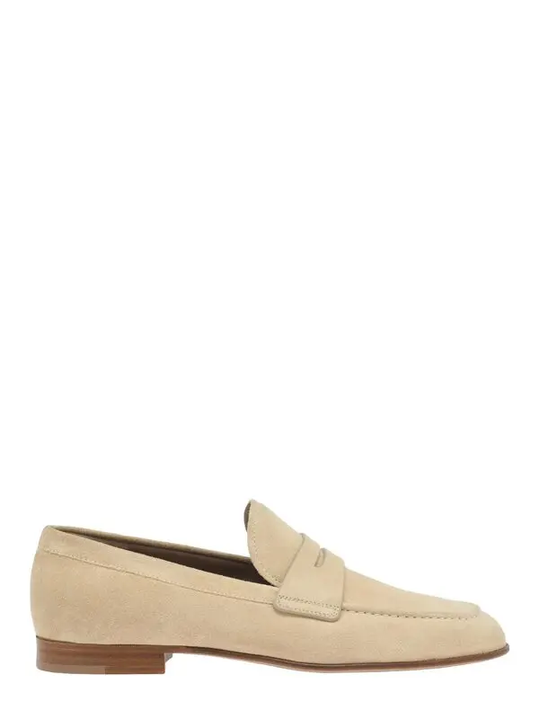 GIANVITO ROSSI Carlo Loafer - Brown Suede Leather