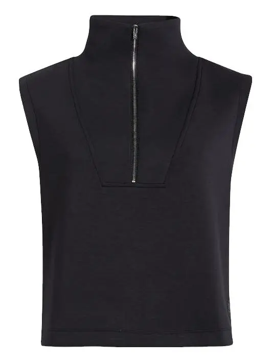 MPG Sleeveless Half-zip Top - Black