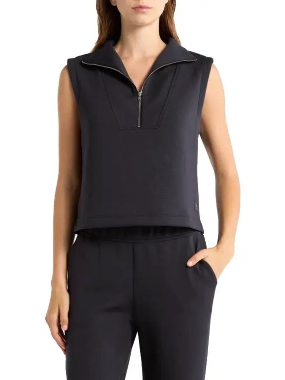 MPG Sleeveless Half-zip Top - Black