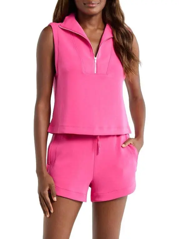 MPG Sleeveless Half-zip Top - Fuchsia Purple