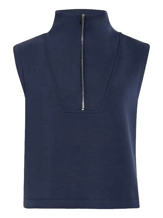 MPG Sleeveless Half-zip Top - Navy Blazer