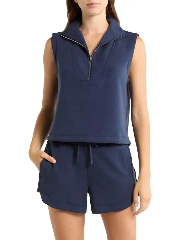 MPG Sleeveless Half-zip Top - Navy Blazer