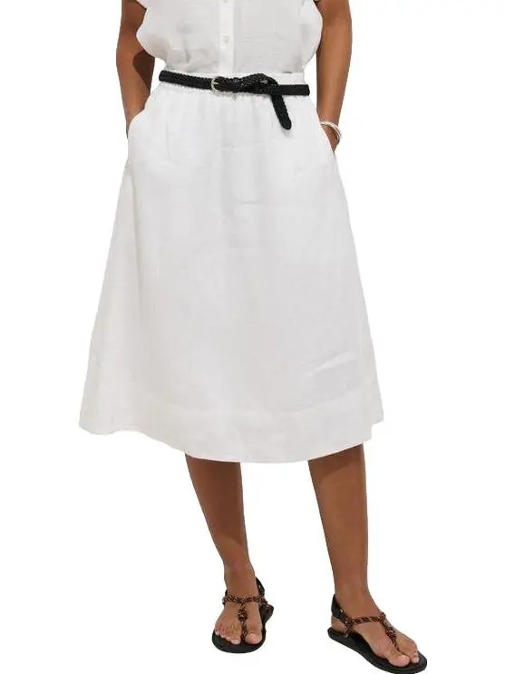 ALEX MILL Maddie Linen Skirt - White