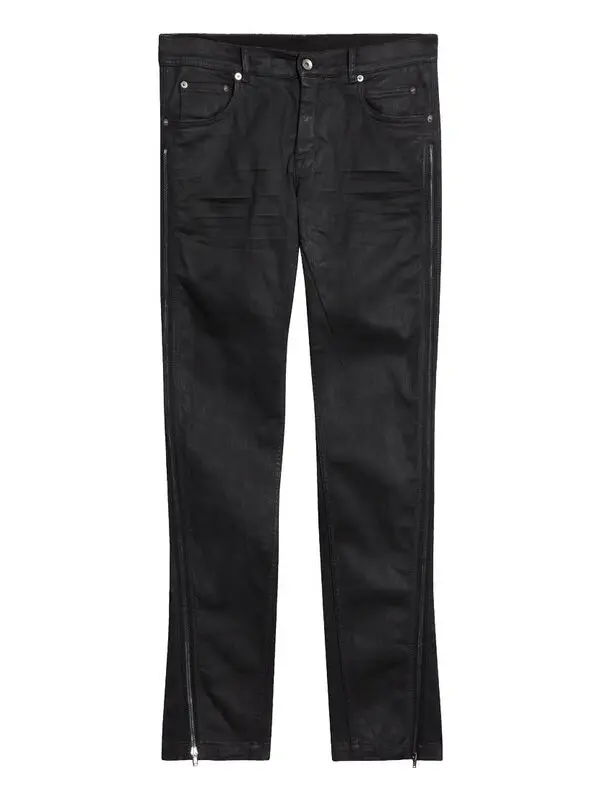 Rick Owens Vega Zip Leg Skinny Jeans - Black