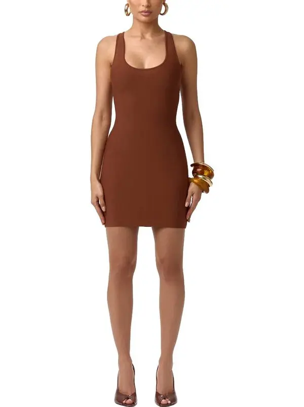 Naked Wardrobe Knit Mini Dress - Caramel