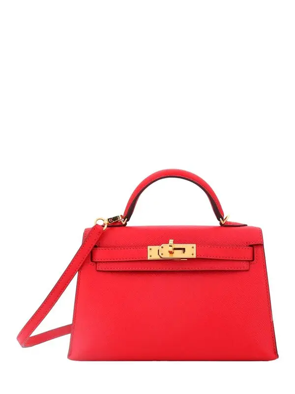 Hermès Kelly Mini Ii Bag Red Epsom With Gold Hardware 20 - Rouge Tomate