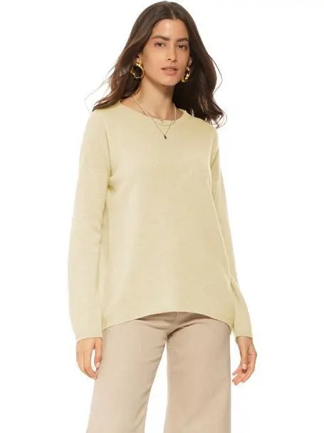 MONTICELLI CASHMERE Lightweight Oversized Cashmere Boatneck Sweater - Butter Yellow