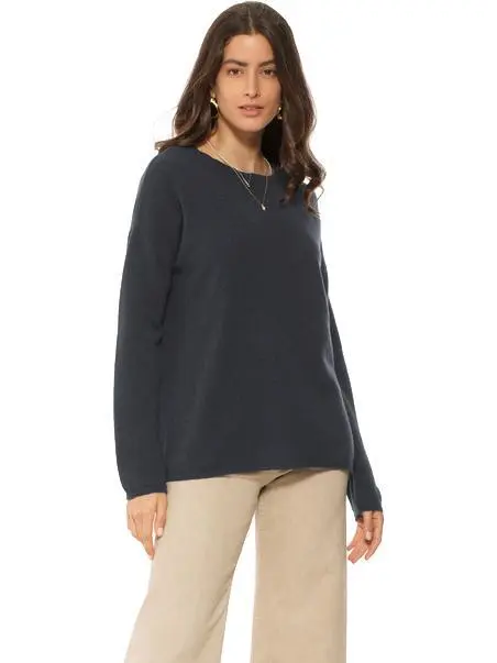 MONTICELLI CASHMERE Lightweight Oversized Cashmere Boatneck Sweater - Charcoal